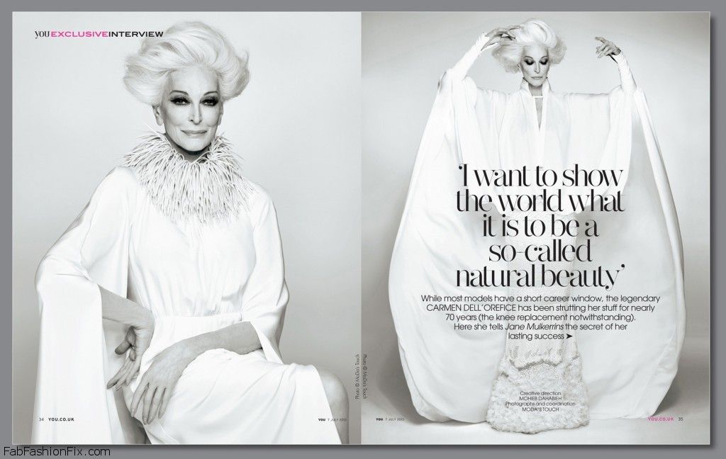 Carmen Dell’Orefice for YOU Magazine | Fab Fashion Fix