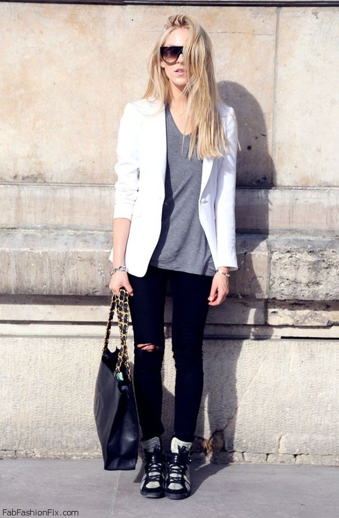 Style Guide: How to style and wear white blazer this autumn? | Fab ...